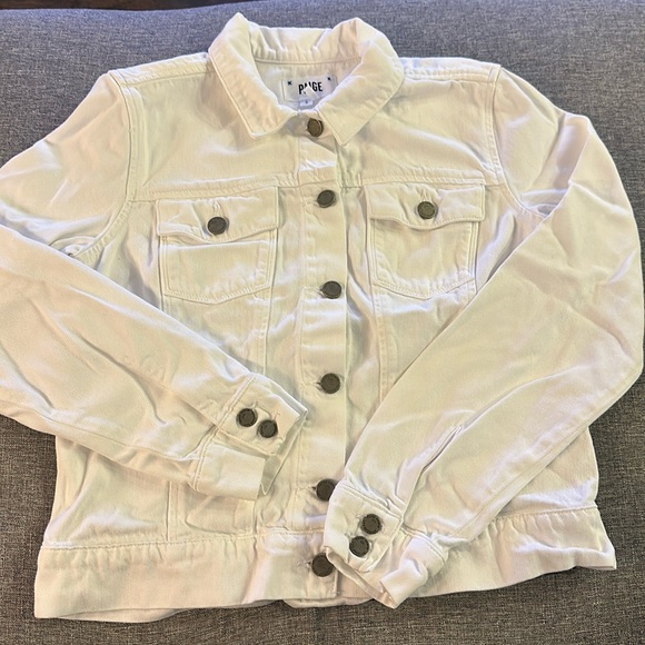 PAIGE | Jackets & Coats | Paige White Denim Jacket | Poshmark